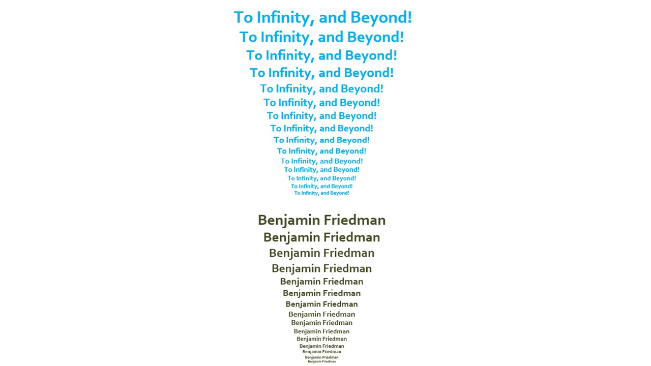To Infinity, and Beyond – Benjamin Friedman (April 5, 2018) – TRUSU ...